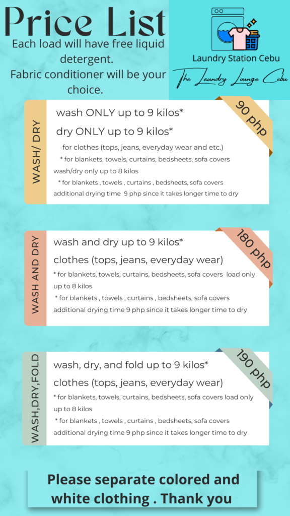 Pricing - Laundry Station Cebu